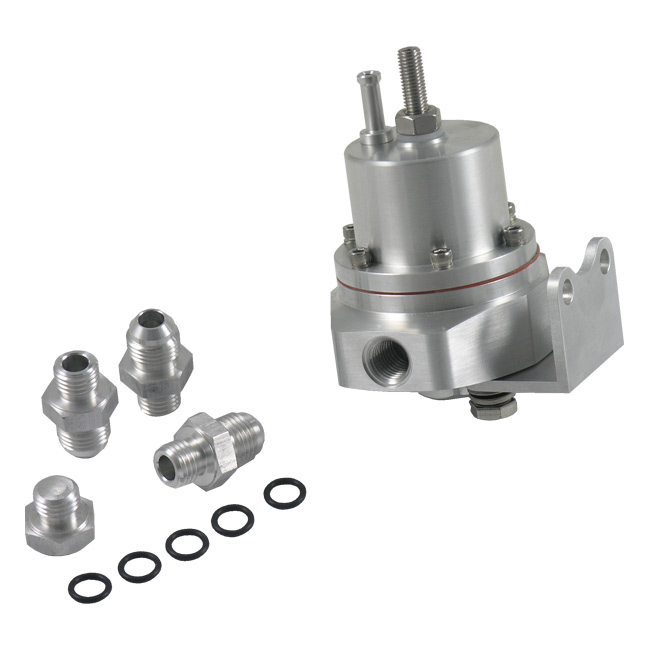 Precision Turbo Universal Billet Fuel Pressure Regulator, Dual Inlet ...